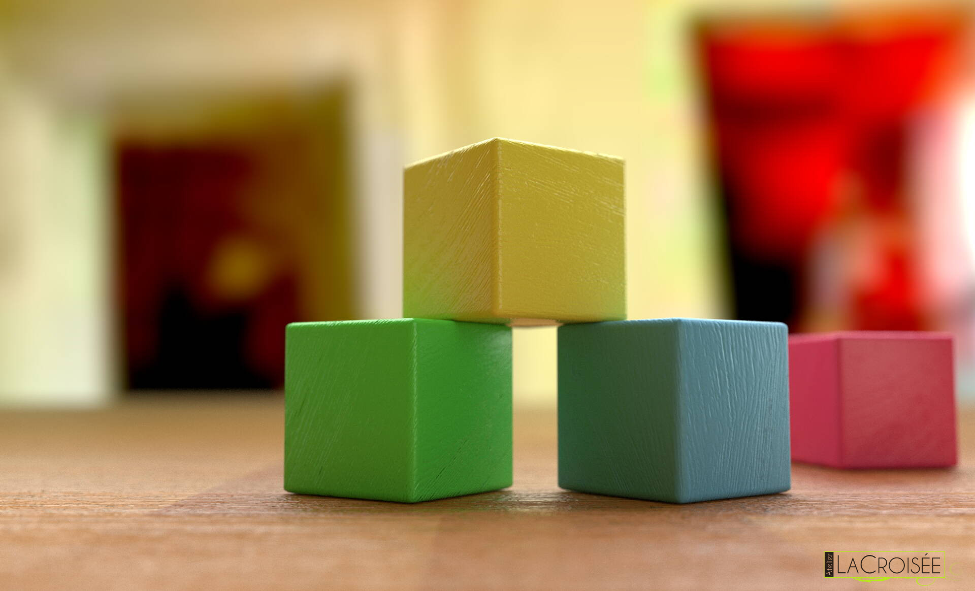 Atelier LEMAN | Modélisation sous Blender de cubes en bois